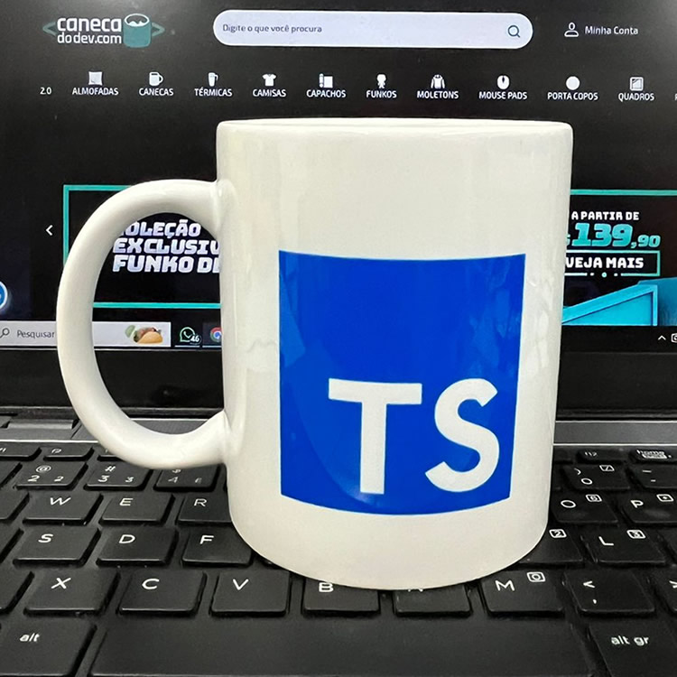 Caneca TypeScript - Caneca do Dev - Canecas e produtos de programação