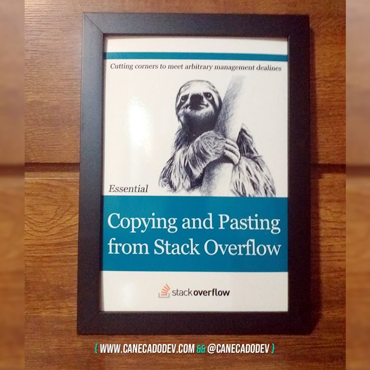 Quadro A4 Copying And Paste From Stack Overflow Caneca Do Dev 3813