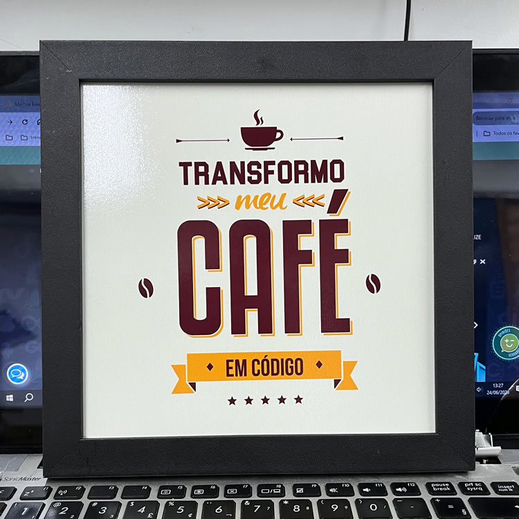 Quadro Transformo meu café em código - Caneca do Dev - Canecas e ...