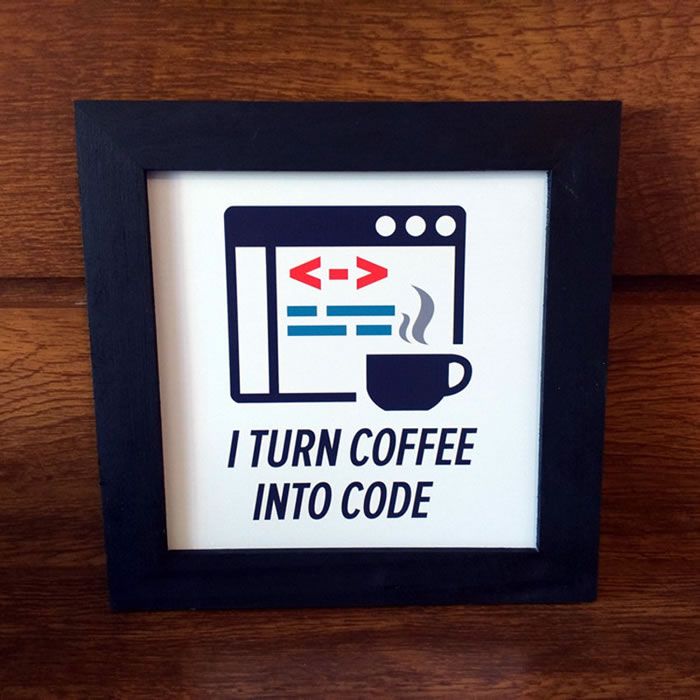 Quadro I Turn Coffee into Code - Caneca do Dev - Canecas e produtos de ...