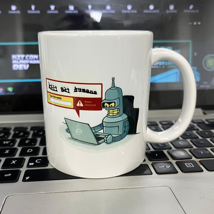 Caneca Captcha Bender Bending Rodriguez - Caneca do Dev - Canecas e ...