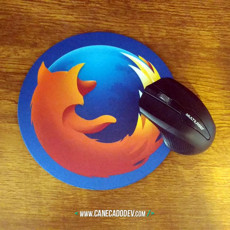 Mouse Pad Firefox - Caneca do Dev - Canecas e produtos de programação