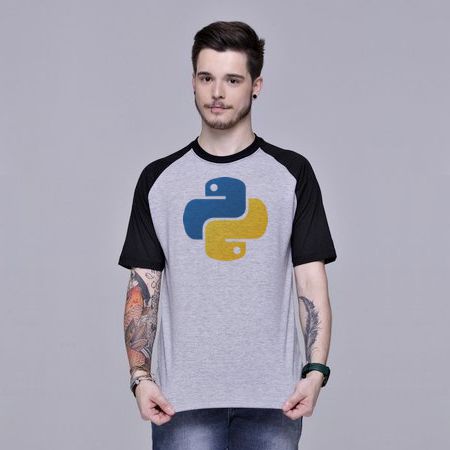 Camisa Raglan Python - Caneca do Dev - Canecas e produtos de programação