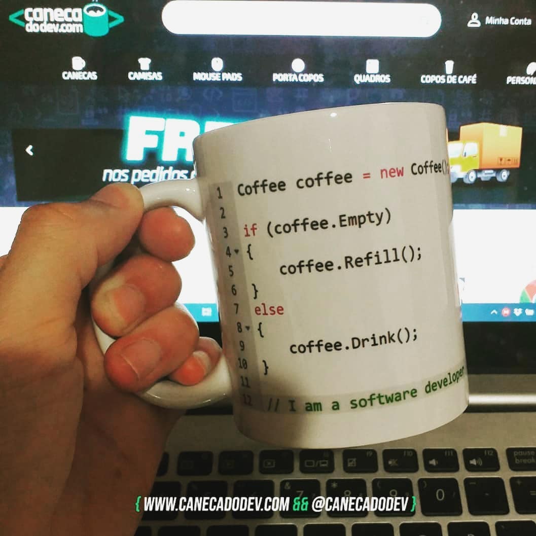 Caneca If Coffee - Caneca do Dev - Canecas e produtos de programação