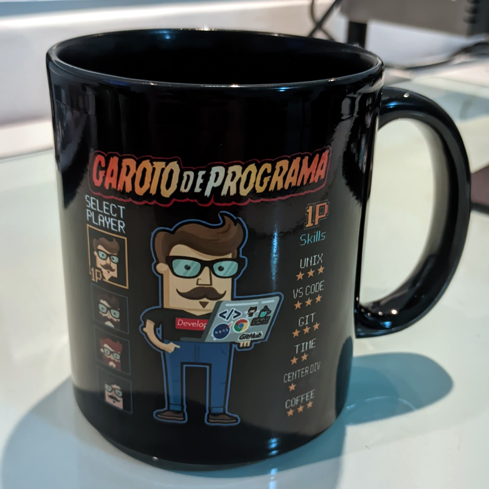 Caneca Garoto de Programa Preta - Caneca do Dev - Canecas e produtos de ...