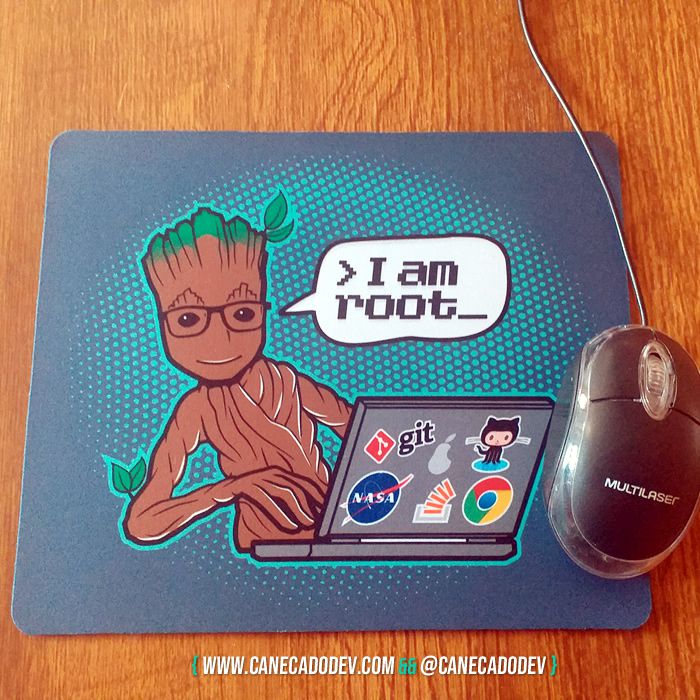 Mouse Pad I am Root iPear - Caneca do Dev - Canecas e produtos de ...