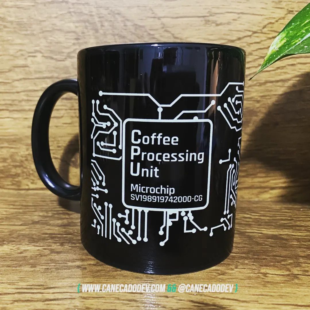 Caneca CPU Coffee Processing Unit Preta - Caneca do Dev - Canecas e ...