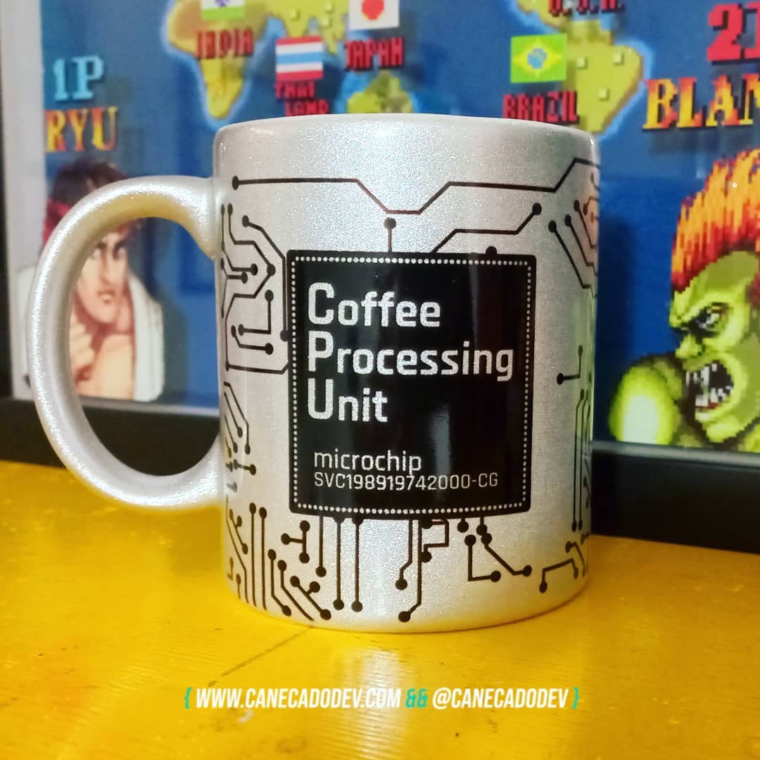 Caneca CPU Coffee Processing Unit Prateada - Caneca do Dev - Canecas e ...