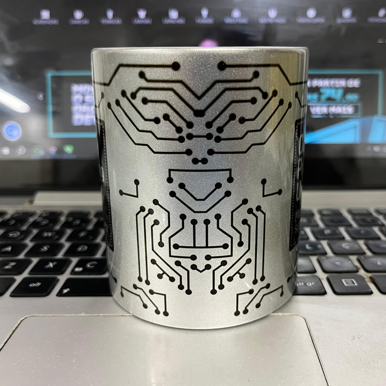 Caneca CPU Coffee Processing Unit Prateada - Caneca do Dev - Canecas e ...