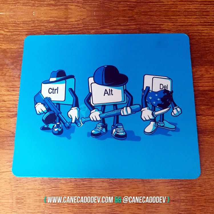 Mouse Pad Control + Alt + Del - Caneca do Dev - Canecas e produtos de ...
