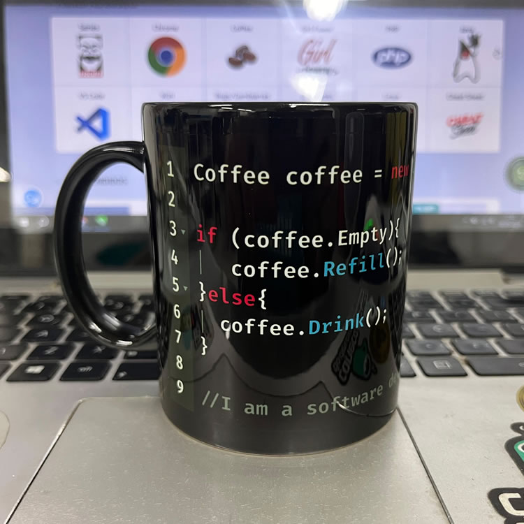 Caneca If Coffee Preta - Caneca do Dev - Canecas e produtos de programação