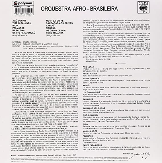 Vinil LP Orquestra Afro-Brasileira - Rua6 Graffitishop