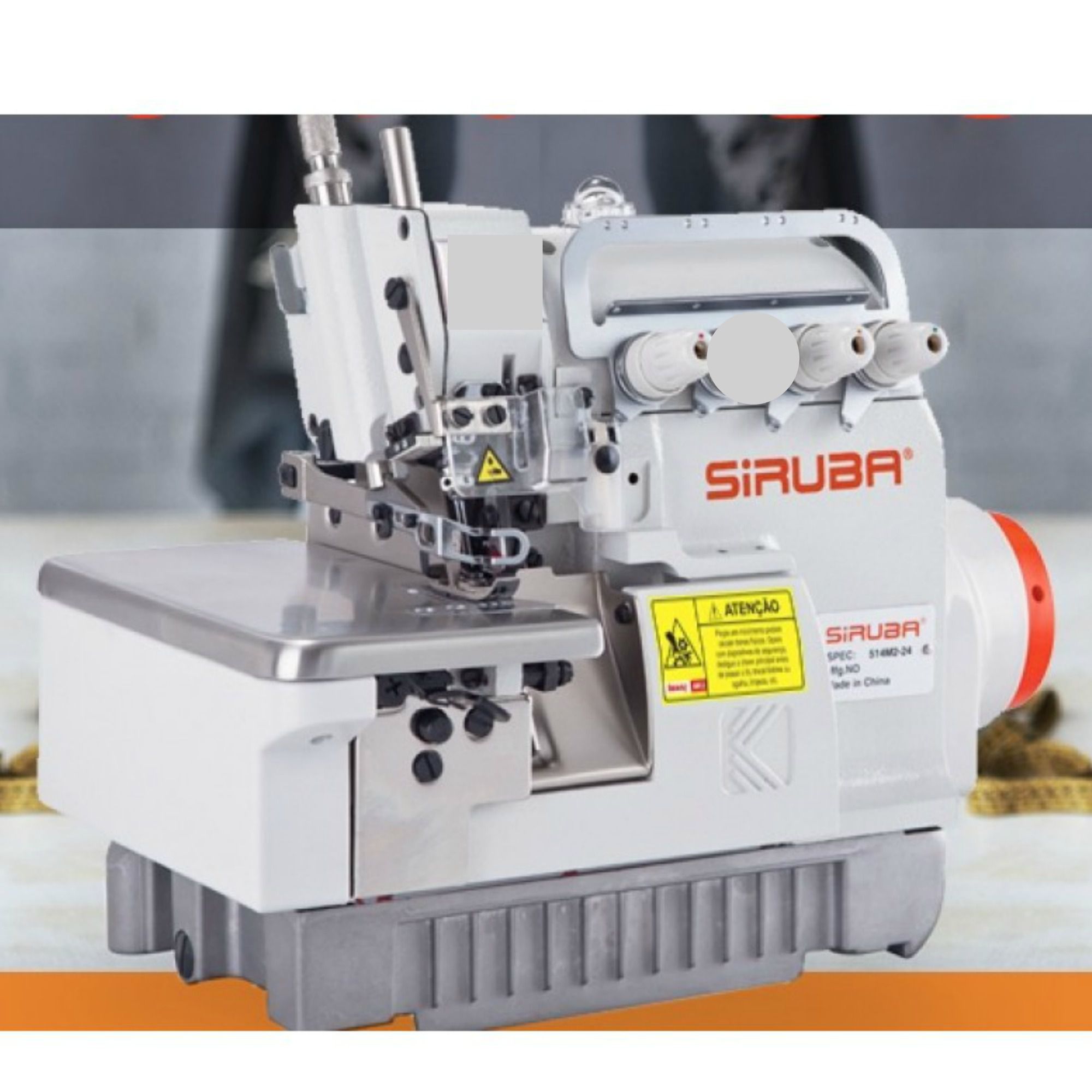 MAQUINA OVERLOQUE PONTO CADEIA DIRECT DRIVE COM CORTADOR DE CORRENTINHA SIRUBA 637KP-504M2-04-VT ...