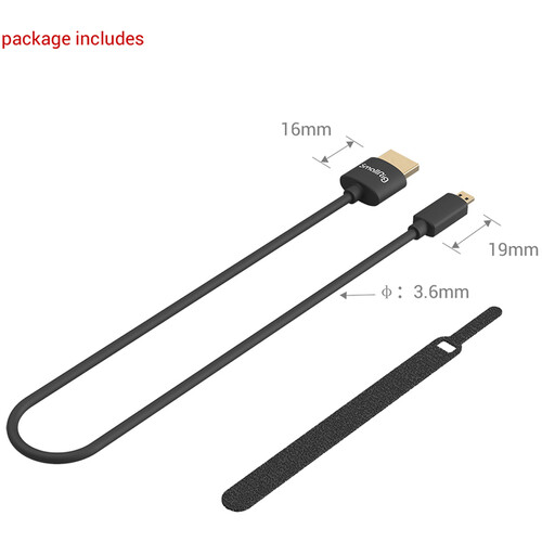 SmallRig 3042 Cabo Micro HDMI para HDMI 4K Ultra Slim c/ 35cm - Loja ...