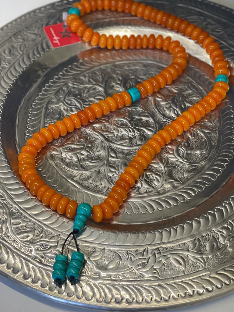 Colar Decorativo - Resina - Laranja e Verde - Marrocos For You ...