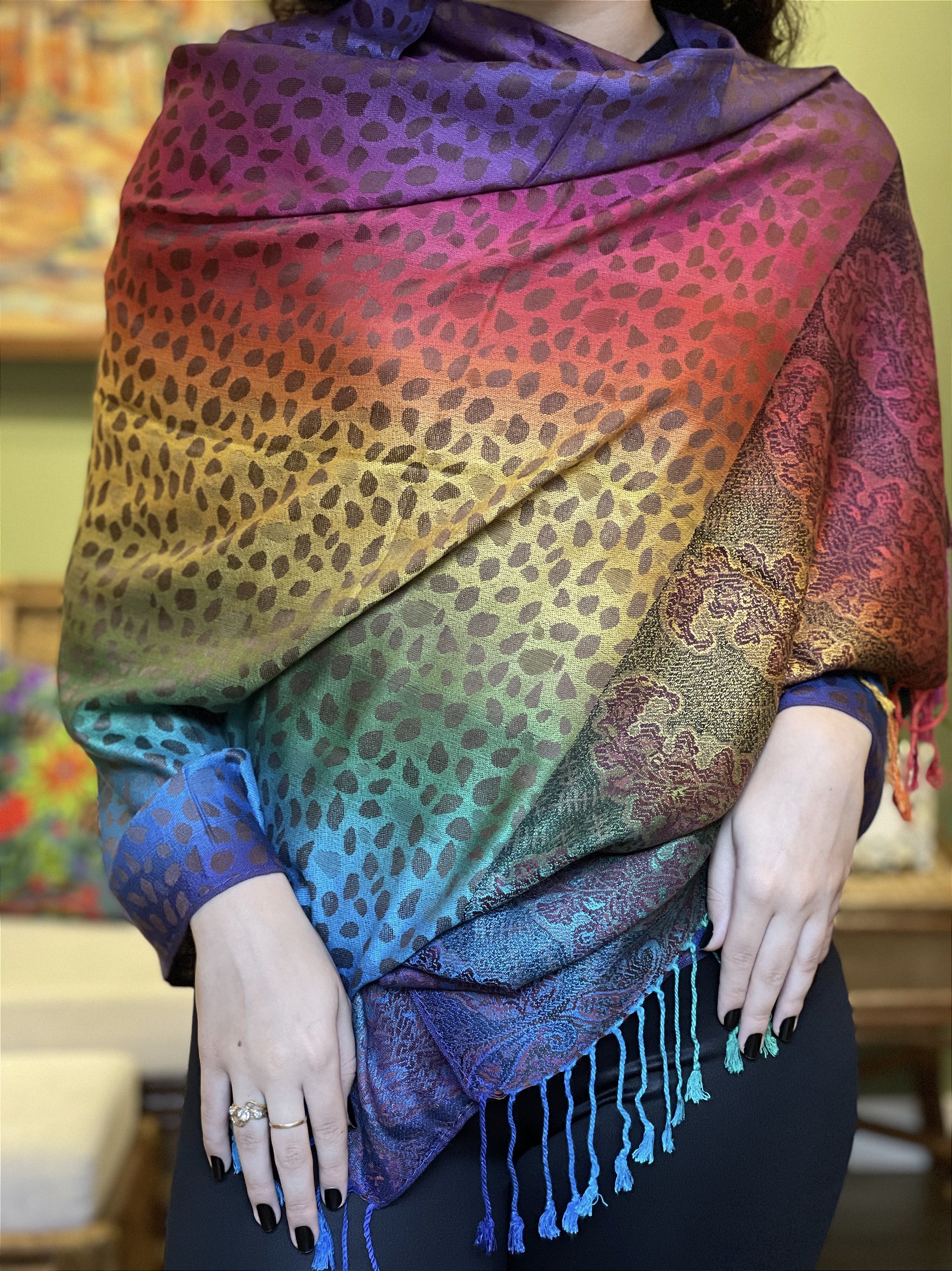 Pashmina de Viscose Estampada - Colorido - Marrocos For You | Decoração ...