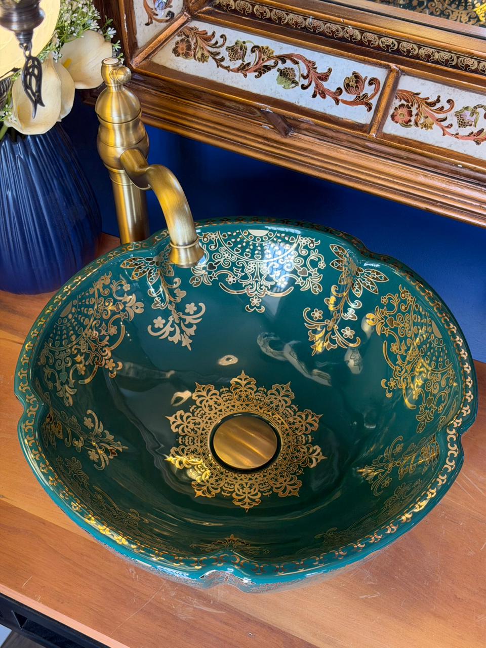 Cuba Sobrepor - Arabesco - Verde e Dourado - Marrocos For You ...