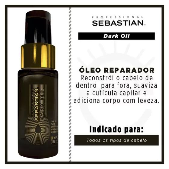 Sebastian Professional Dark Oil - Óleo Capilar 30ml - Cosméticos LC ...