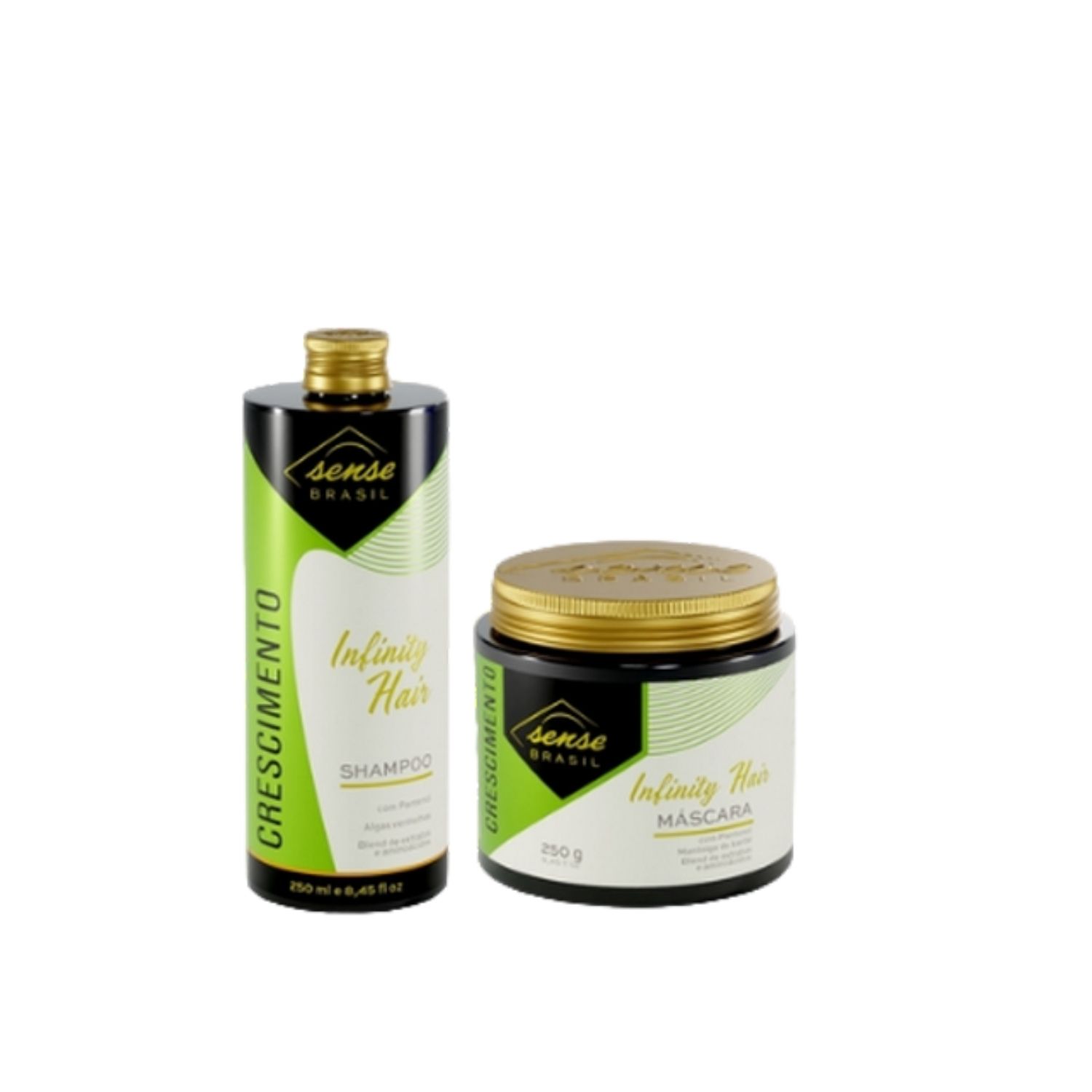 Sense Brasil Infinity Hair Kit (Shampoo e Máscara 250ml + Suplemento ...