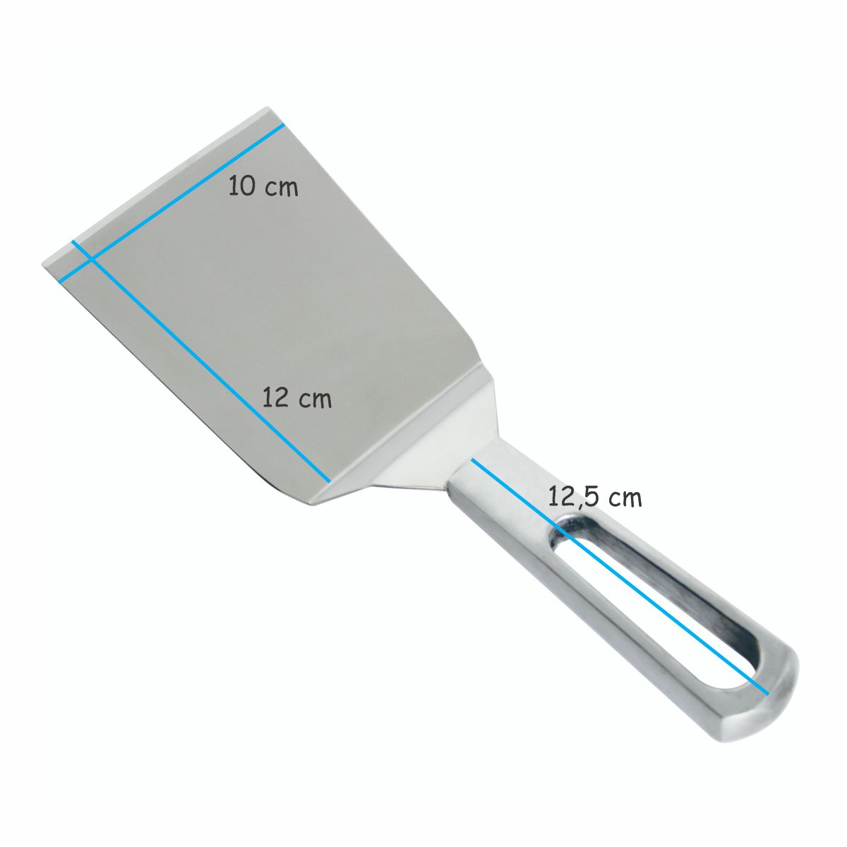 Espatula Curva Profissional Inox 10cm com Cabo em Alumínio Fundido ...