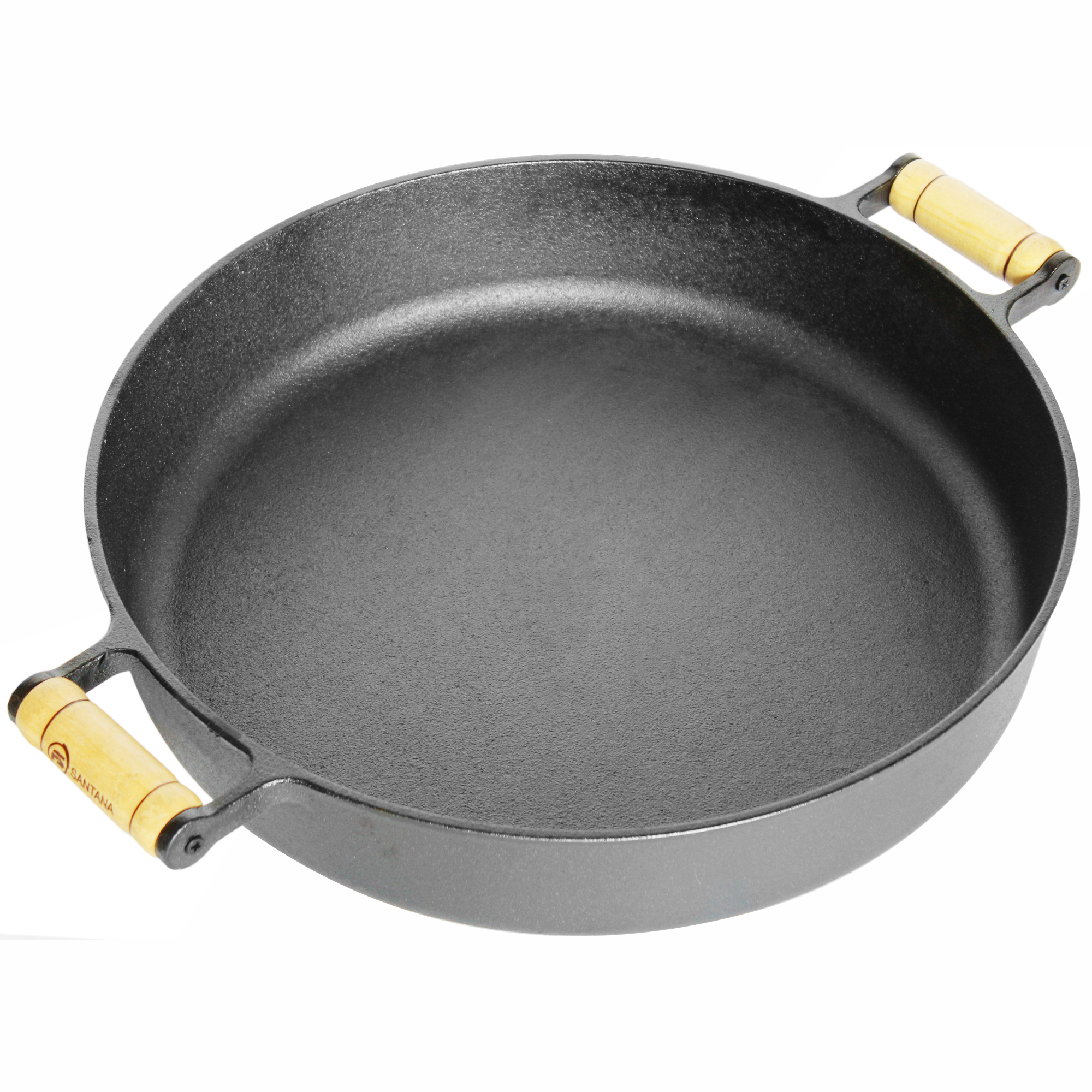 Frigideira de Ferro Fundido 36cm Profissional com Alças e Tampa de ...