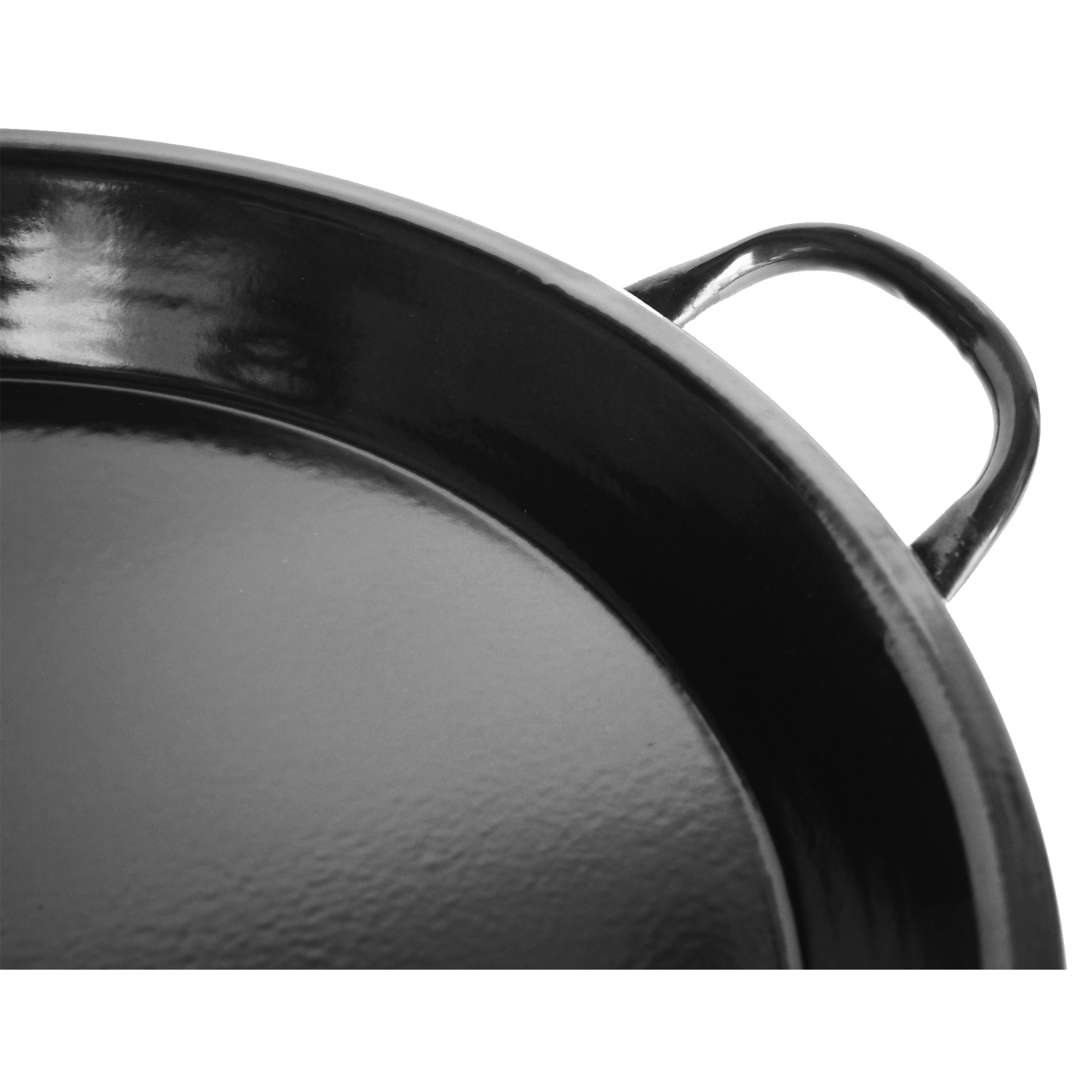 Disco Tacho Paella Paeja Caipira Esmaltado Preto 40cm Com Alças ...