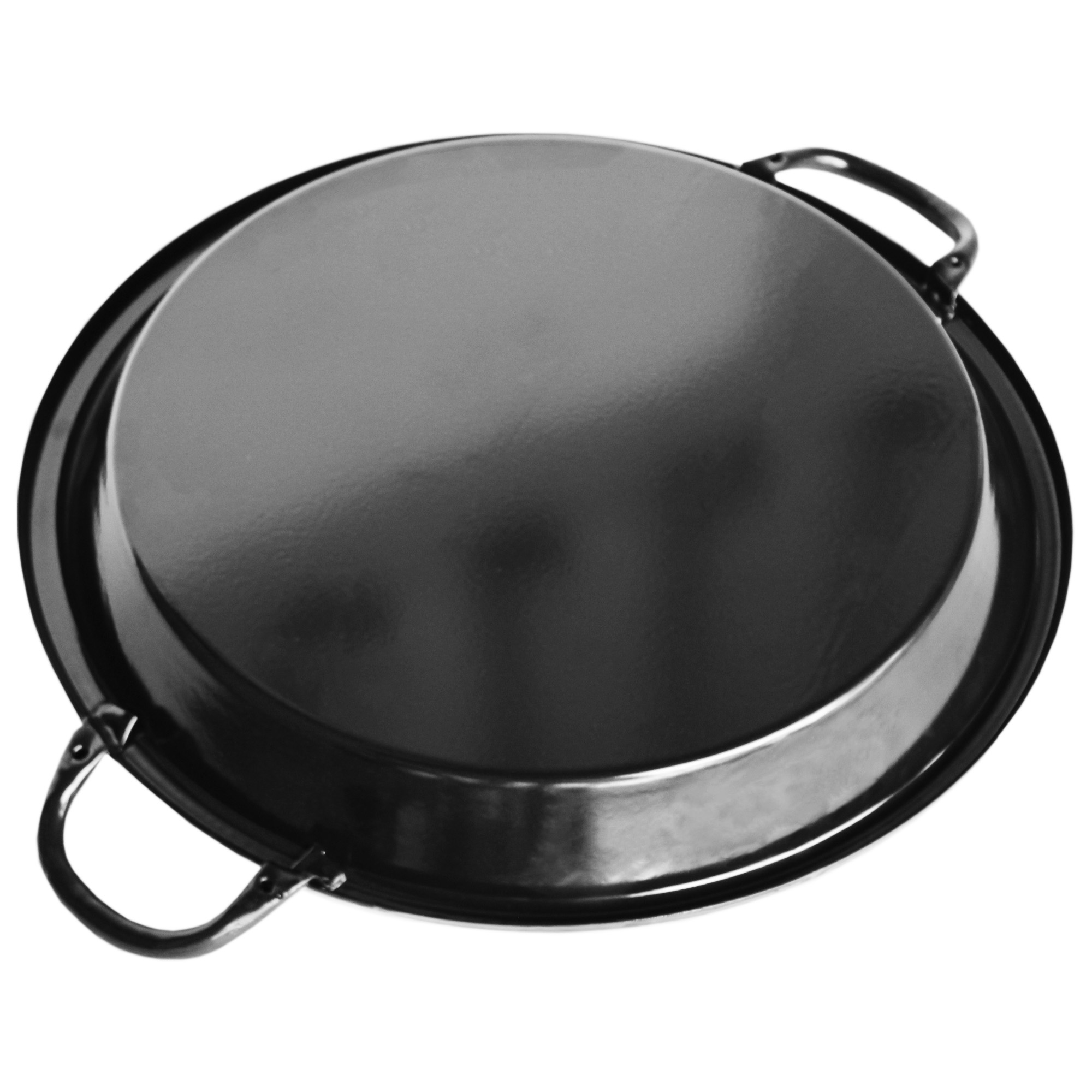 Disco Tacho Paella Paeja Caipira Esmaltado Preto 40cm Com Alças ...