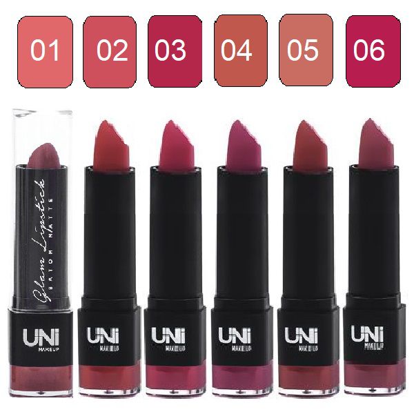 Uni Makeup - Batom Matte Glam Lipstick - 24 Unid - Distribuidora JCF ...