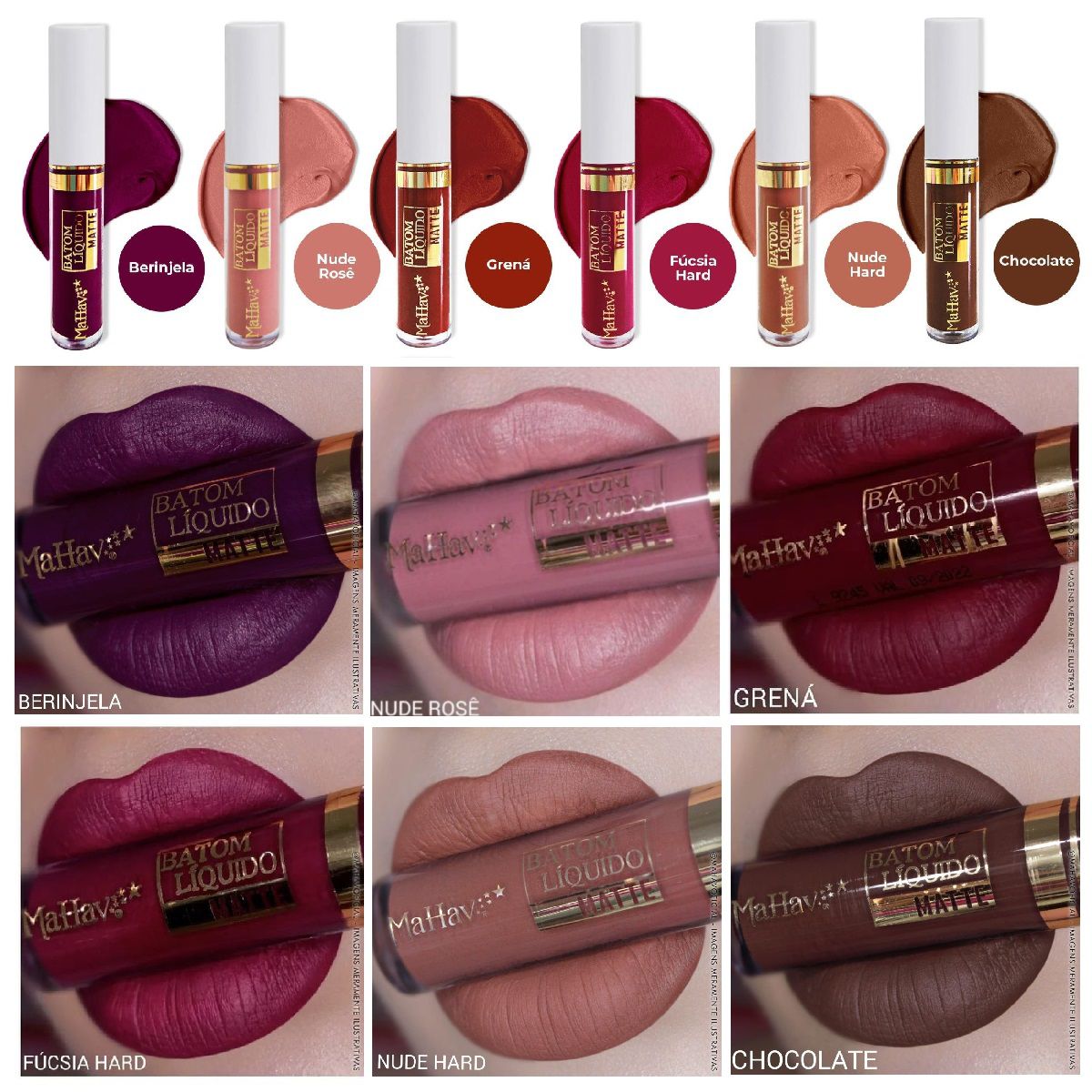 Mahav - Batom Liquido Matte Kit 01 - 36 Unid - Distribuidora JCF ...