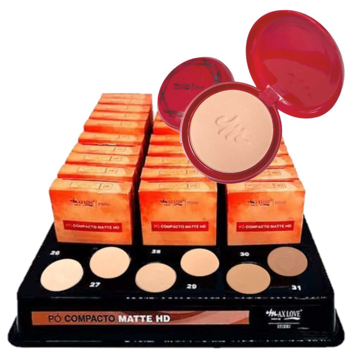 Pó Compacto Matte HD Max Love - Kit C/6 unid - Distribuidora JCF ...