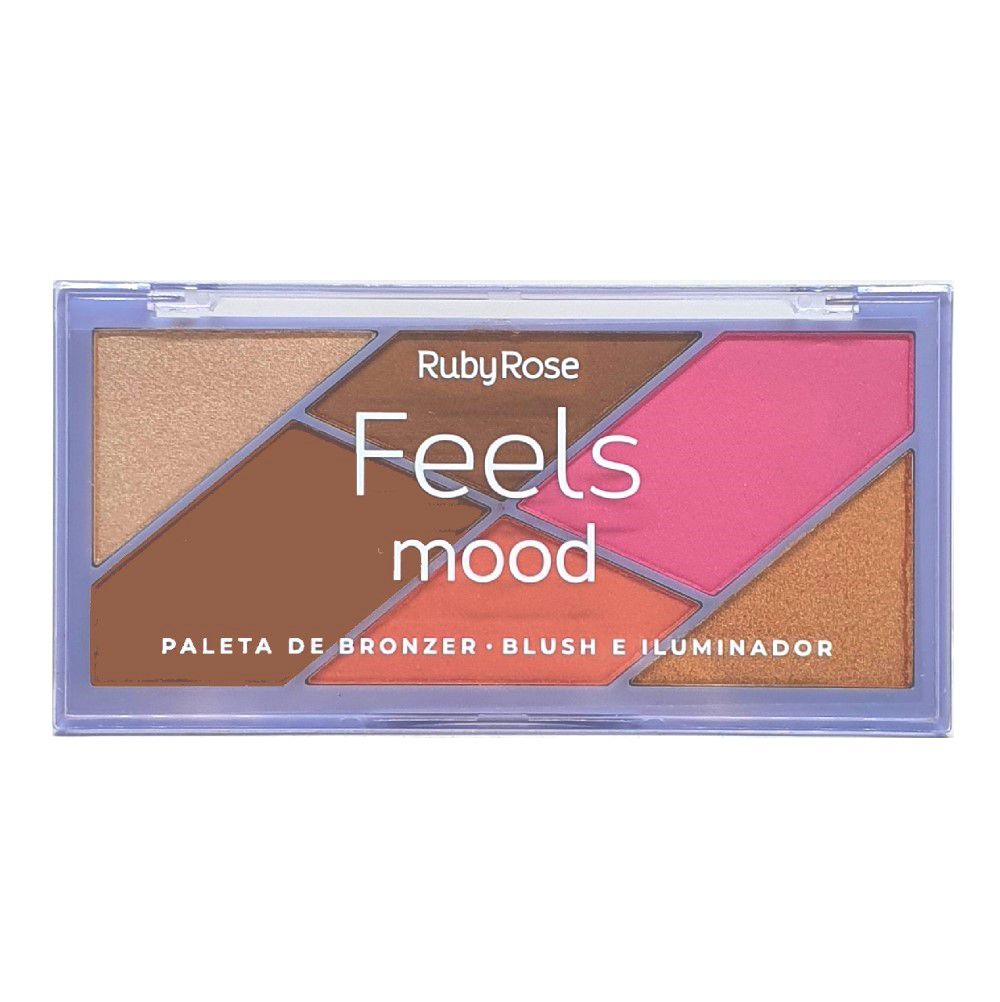 Ruby Rose - Paleta de Bronzer Blush Iluminador Mood - 06 Uni ...