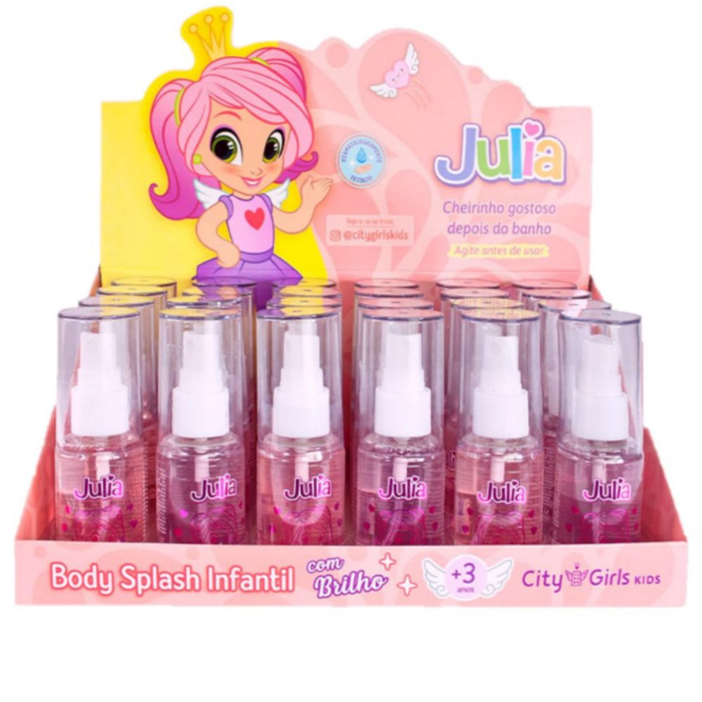 City Girls - Cheirinho Pós Banho Infantil Rosa e Lilás CGK027 - Kit c/2 ...