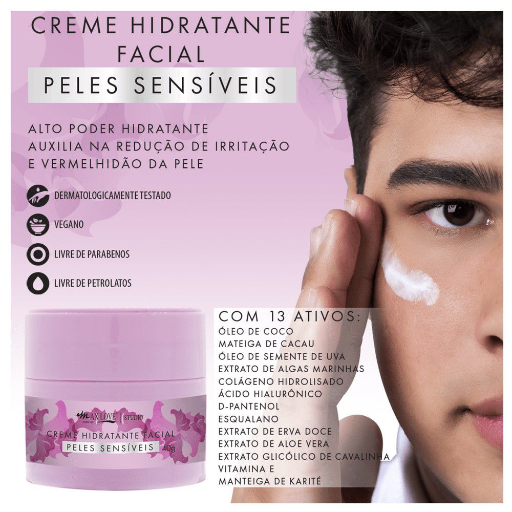Max Love - Creme Hidratante Facial Peles Sensiveis -32 und ...