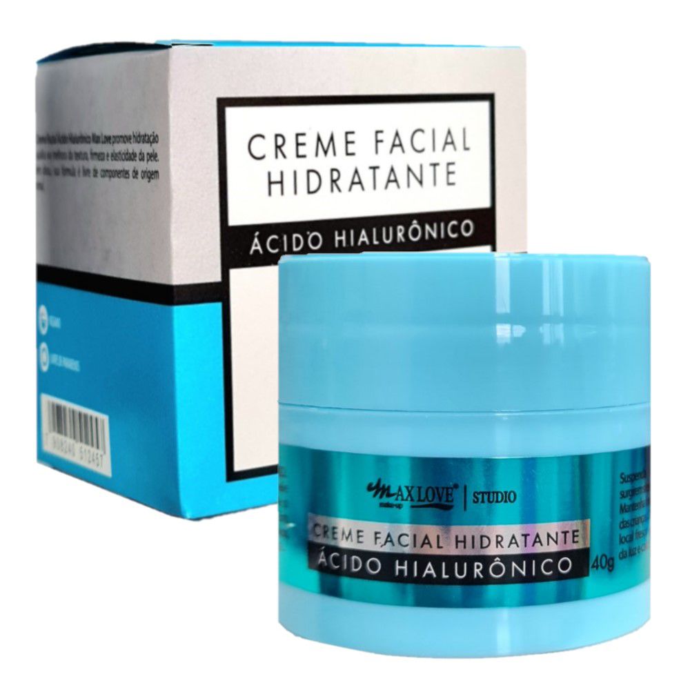Max love - Creme Facial Hidratante Acido HIalurônico 40g ...