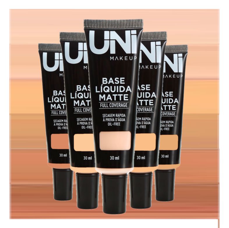 Uni Makeup - Base Matte Prova Dagua Full Coverage - 6 Und ...