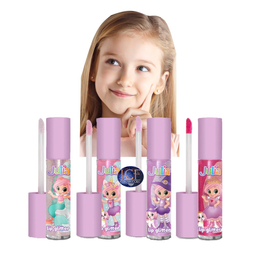 Lip Gloss Infantil com Glitter em Atacado Kids - Box C/24 Unid ...