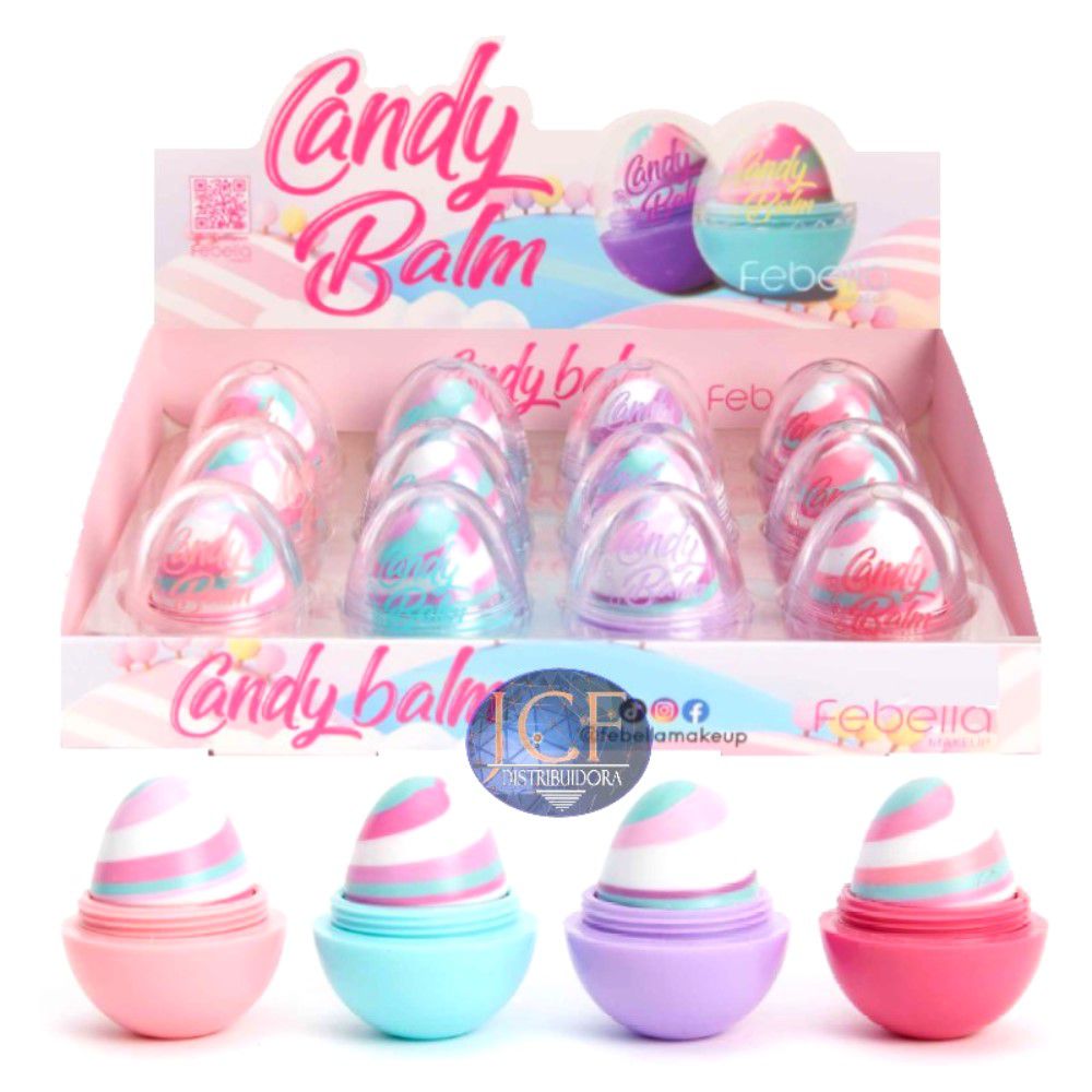Febella - Candy Balm hIdratante Labial LB7014 - 04 Unid - Distribuidora ...