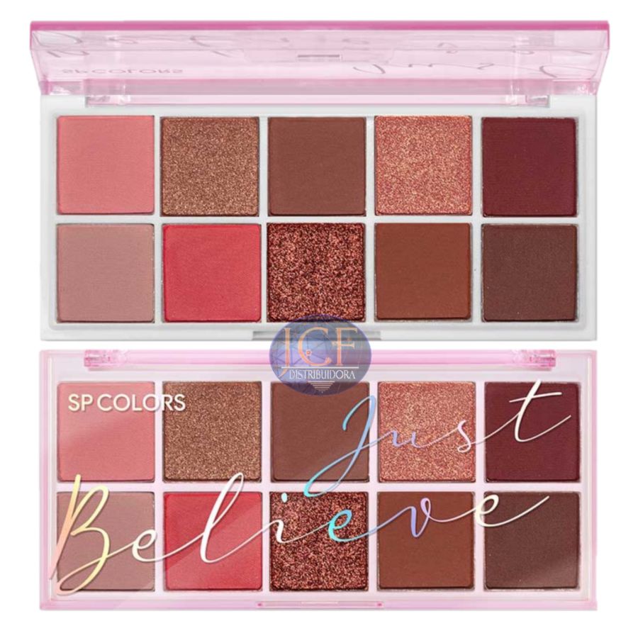 SP Colors Paleta de Sombras Just Believe SP288 - Kit C/12 un ...