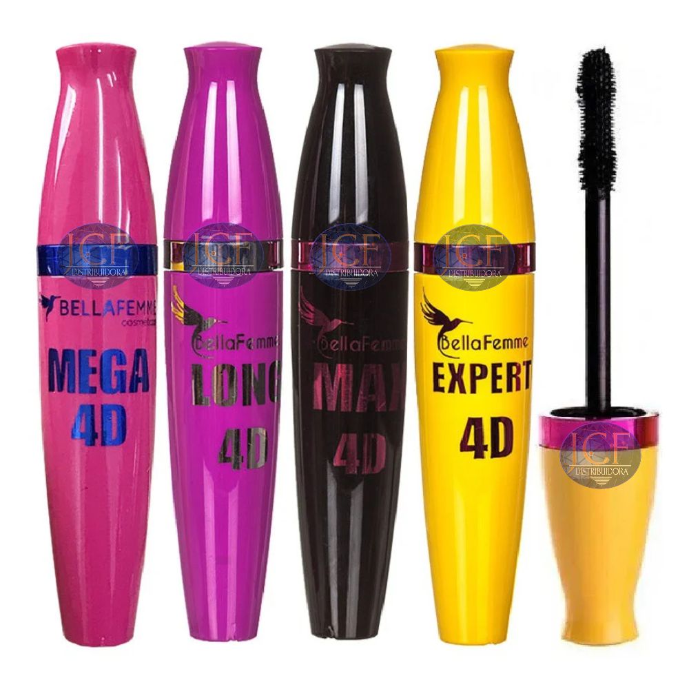 Bella Femme - Máscara para Cílios 4D BF10009A - 12 und - Distribuidora JCF: Maquiagem e ...