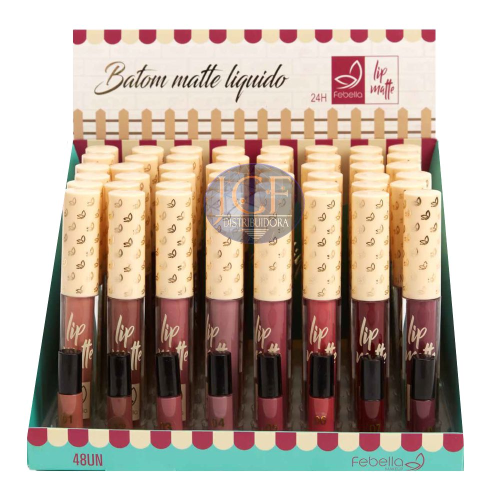 Febella - Batom Matte Liquido 24H BM4011 - 48 und - Distribuidora JCF ...