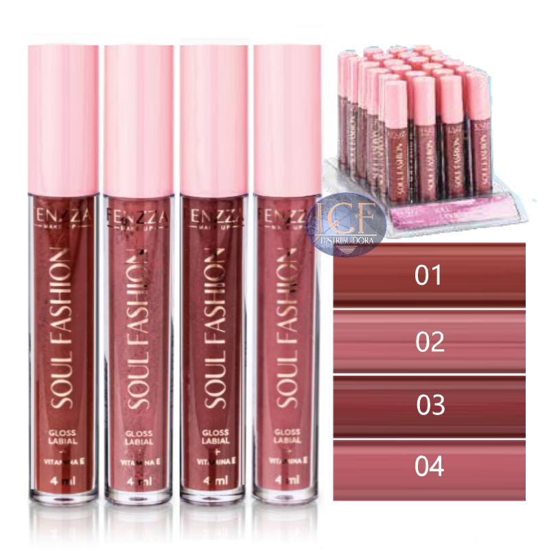 Fenzza - Lip Gloss Soul Fashion FZ22009 - 04 Unid - Distribuidora JCF ...