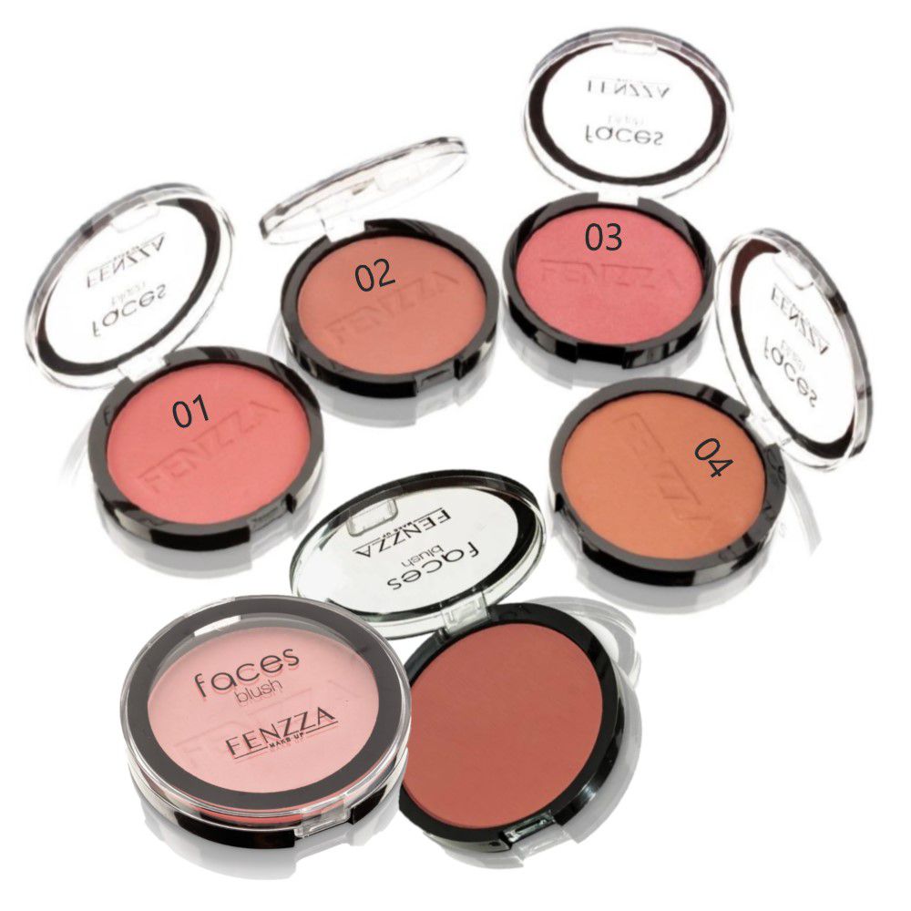 Fenzza - Blush Faces BS03 - Unitário - Distribuidora JCF: Maquiagem e Cosméticos no Atacado