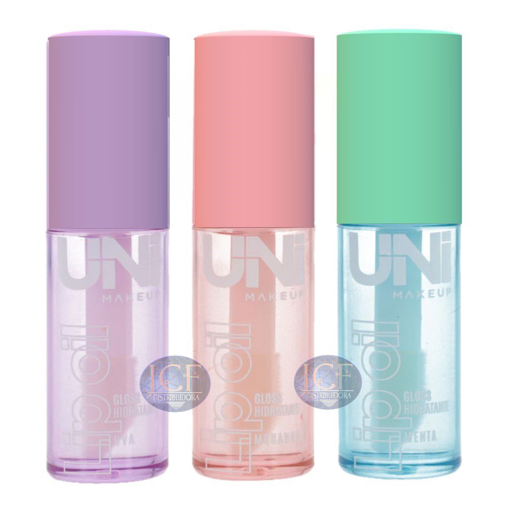 Uni Makeup - Lip Oil Gloss Hidratante LO207D - 24 Unid - Distribuidora ...
