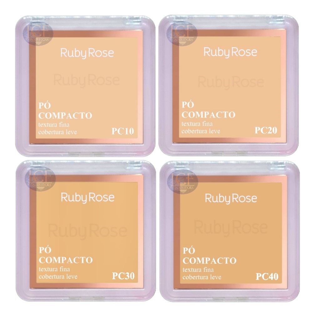 Novo Pó Compacto Ruby Rose em Atacado HB F585 - Box C/24 Unid Black ...