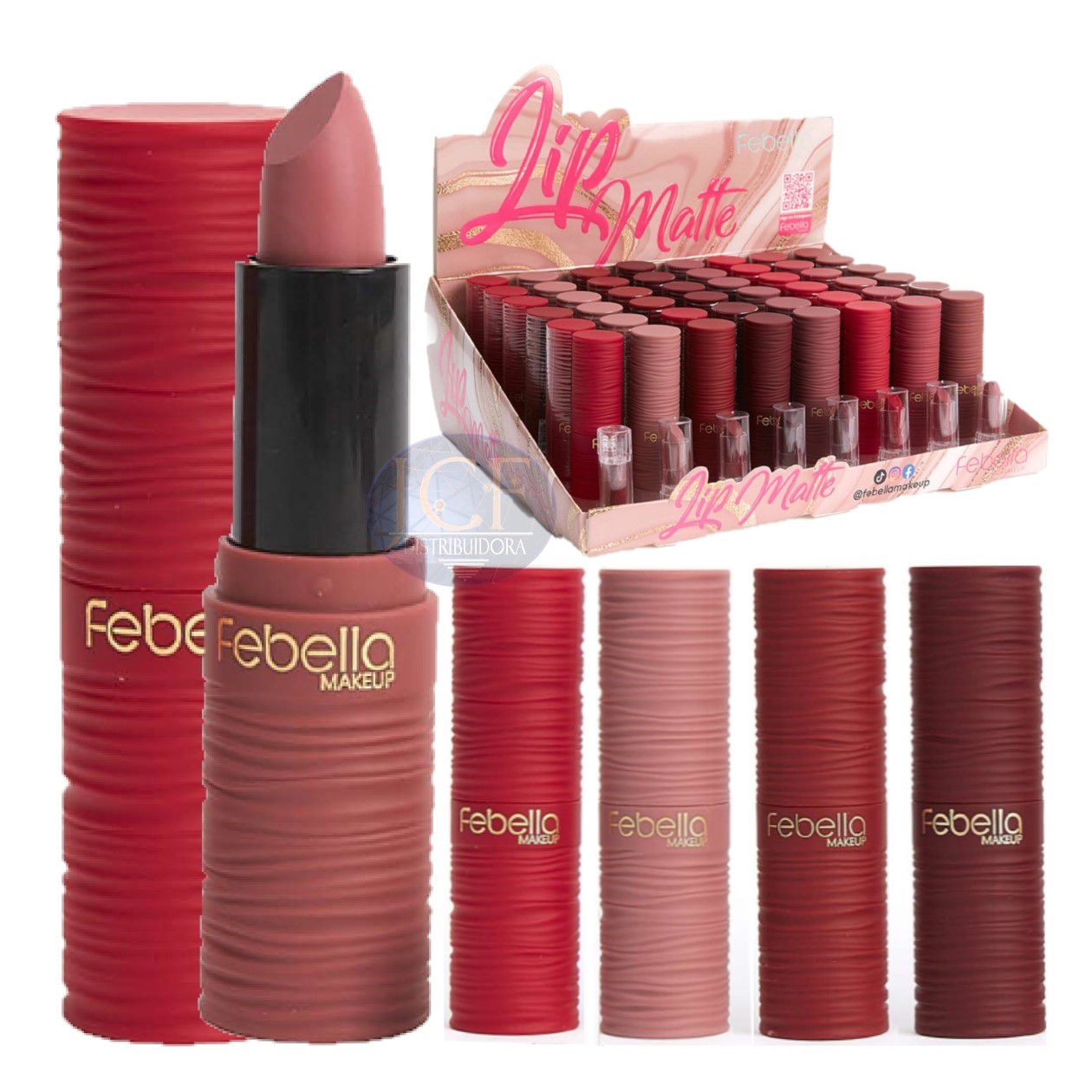 Febella - Batom Lip Matte BM4028 - 08 Unid - Distribuidora JCF ...