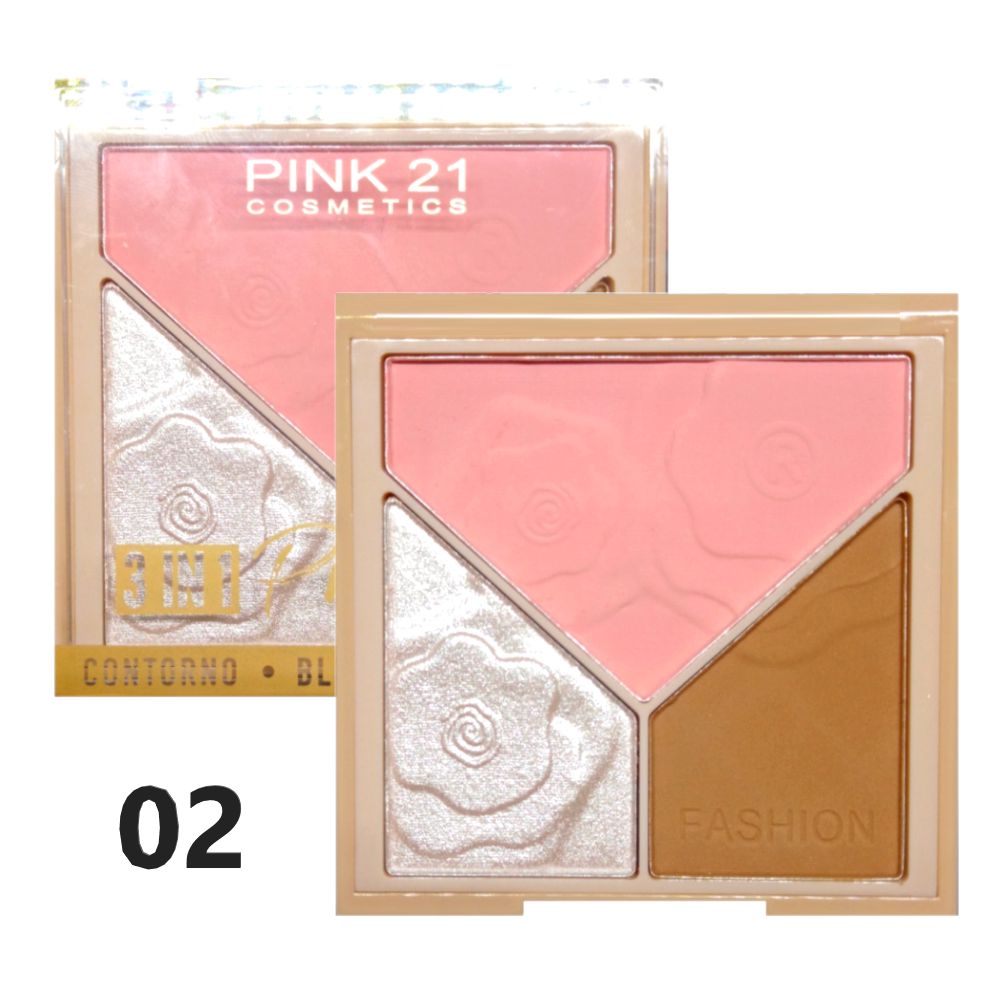 Pink21 - Trio Contorno Blush Iluminador CS4034 - Kit C/3 un - Distribuidora JCF: Maquiagem e ...