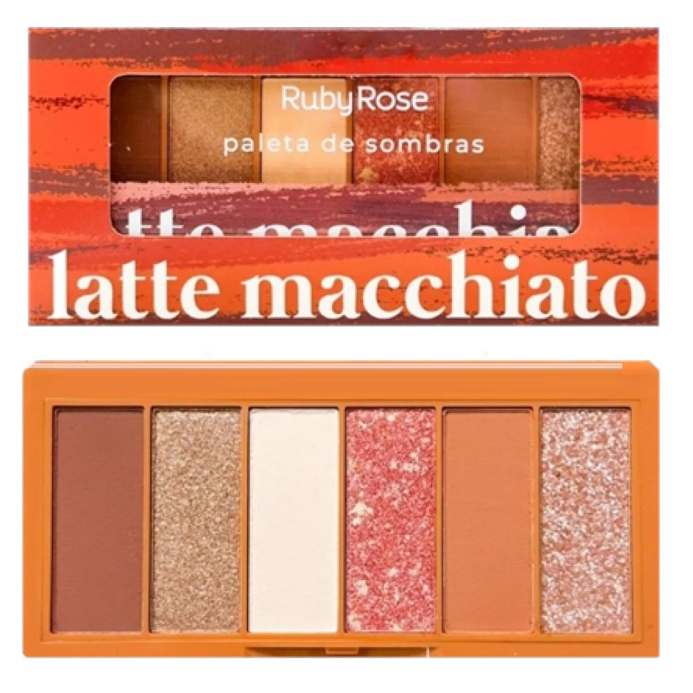 Ruby Rose - Paleta de Sombras Latte Macchiato HBF531 - 6 Und ...