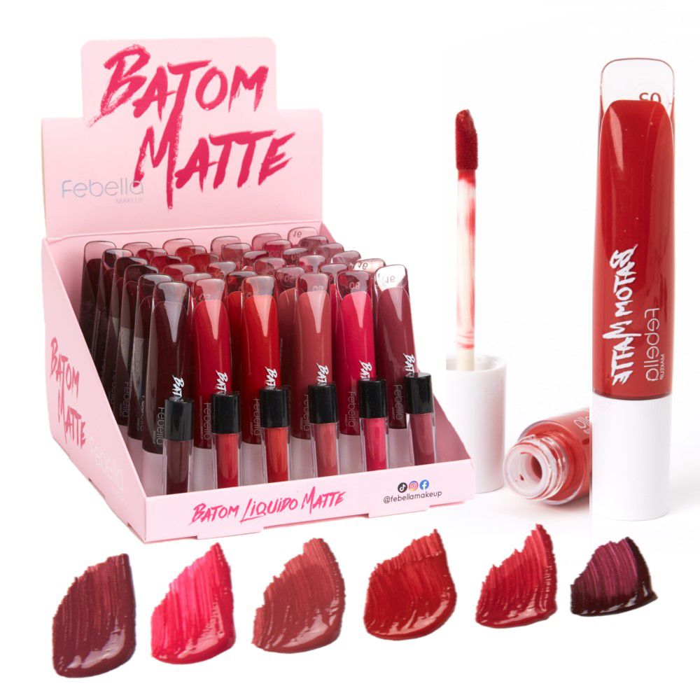 Febella - Batom Liquido Matte BM40122 (B) - Box C/36 UND ...
