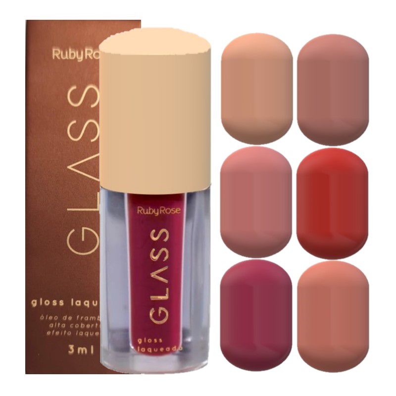 Gloss Laqueado Ruby Rose Glass em Atacado - 36 Unid + Prov ...