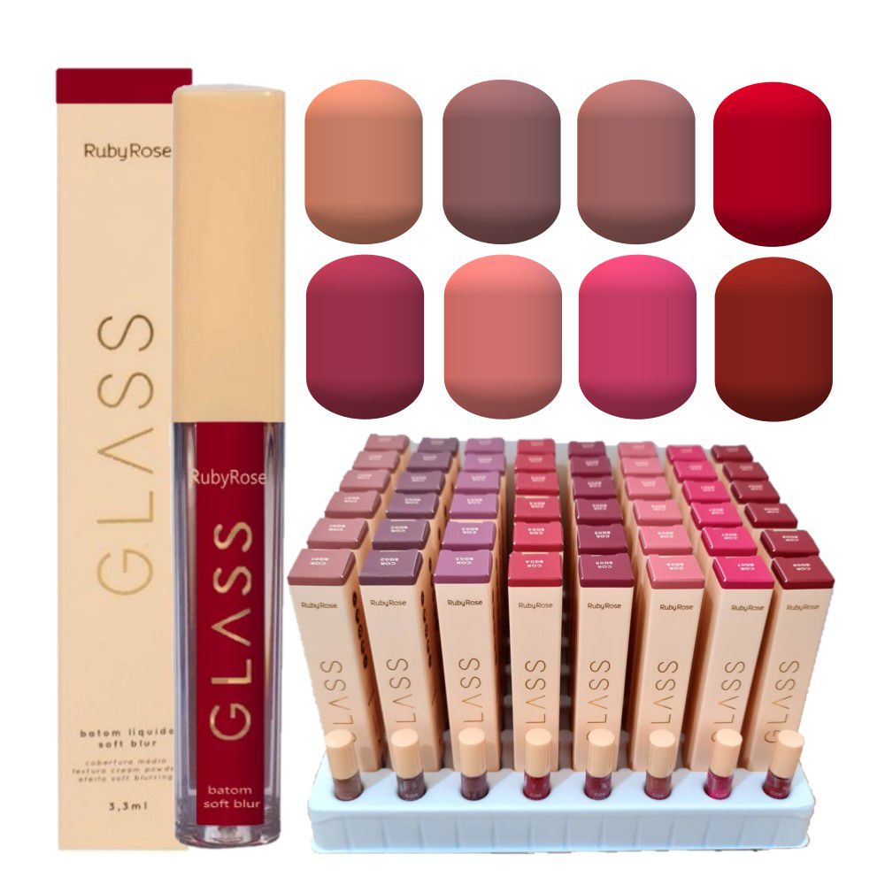 Ruby Rose - Batom Liquido Glass Soft Blur HB579 - 48 UND ...